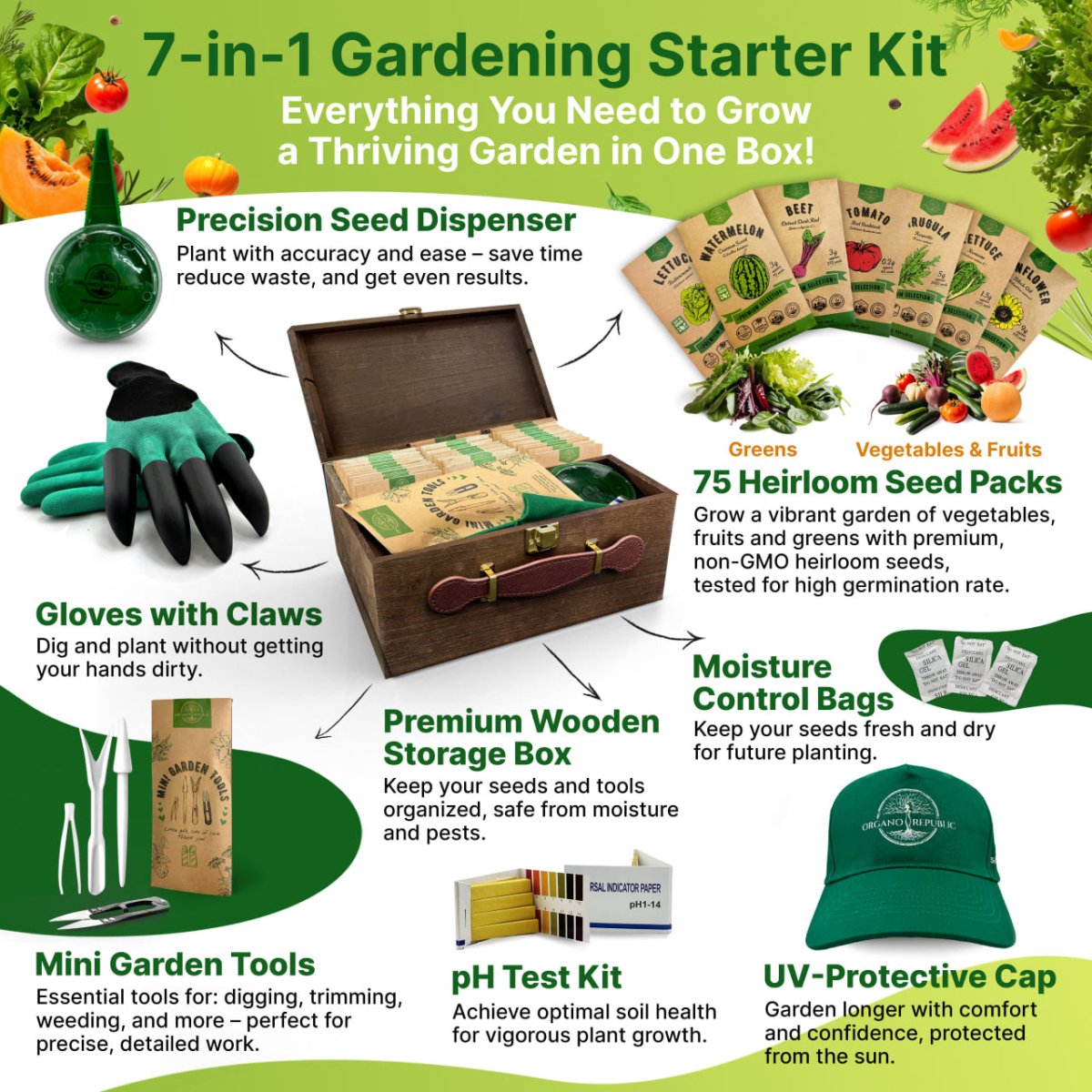75 Greens & Vegetable Seeds Variety Pack - Buy Online at the Best Price ...