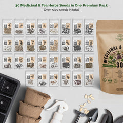 30 Medicinal & Tea Herb Seeds Variety Pack for Planting Indoor ...